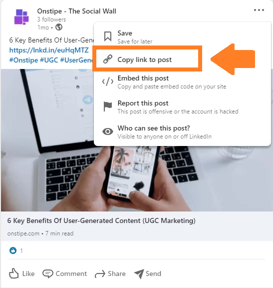 How To Add A LinkedIn Feed Onstipe Support